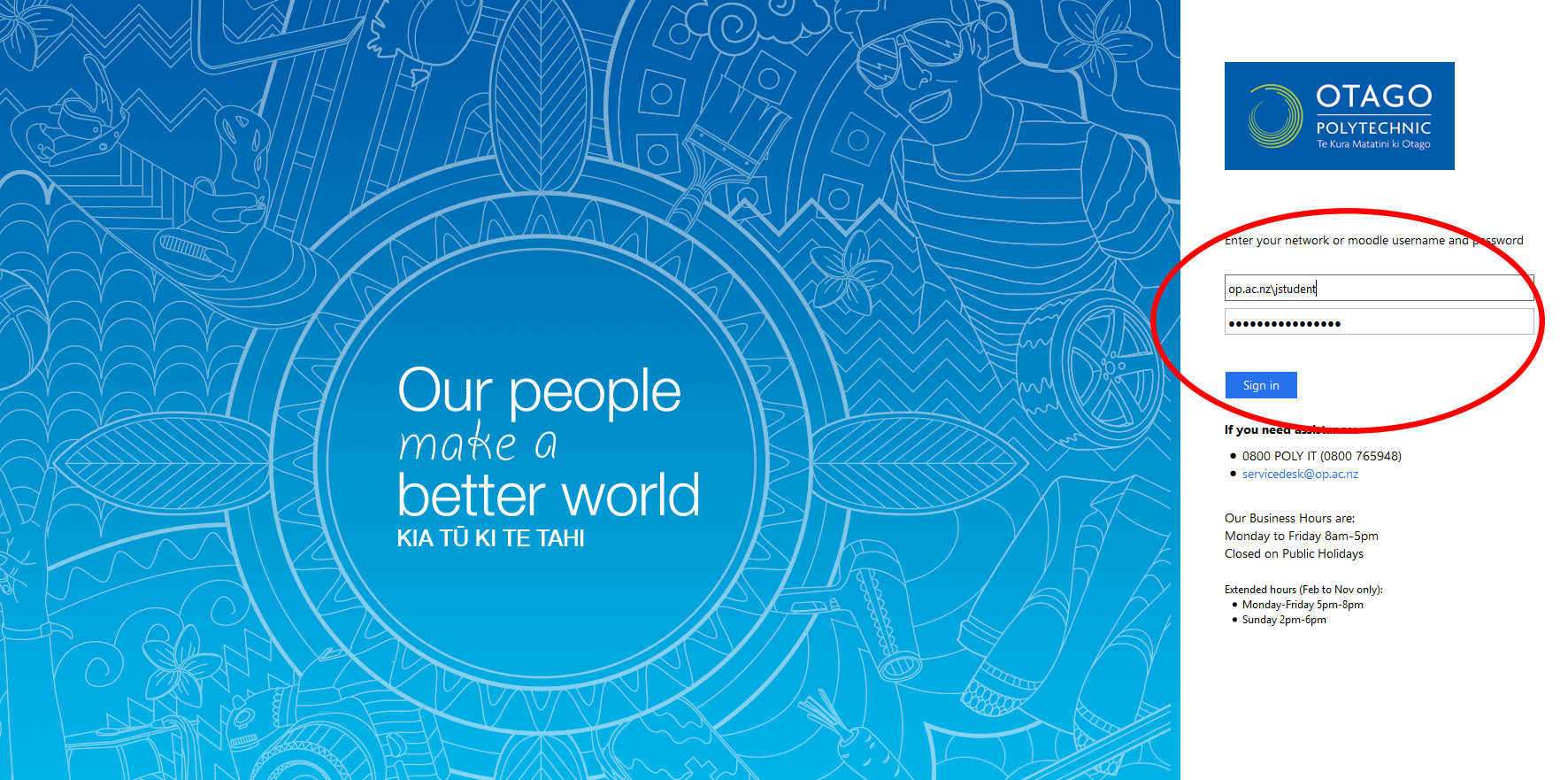 OP Moodle » Otago Polytechnic